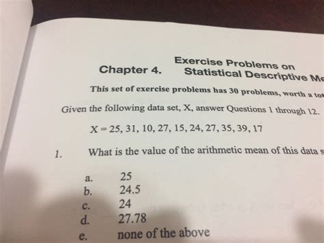 solved exercise problems on chapter 4 statistical
