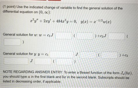 Solved Use The Indicated Change Of Variable To Find The Chegg