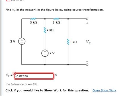 Solved Find Vo In The Network In The Figure Below Using Chegg