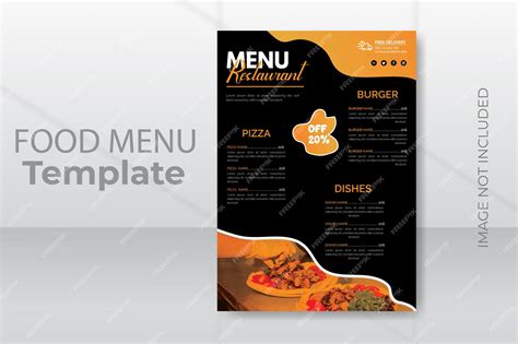 Premium Vector Food Menu Design Template