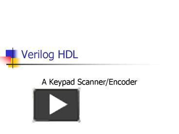 PPT Verilog HDL PowerPoint Presentation Free To View Id Deff ZDc Z