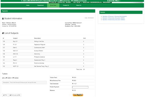 Online Enrollment Management System In Php And Paypal Free Source Code Sourcecodester