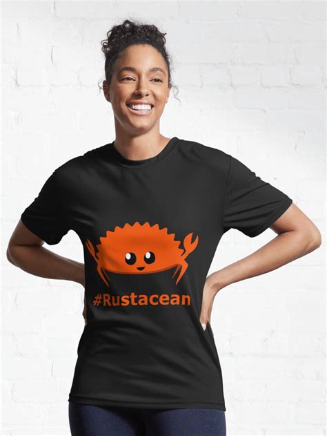 Rust Language Lang Unofficial Mascot Ferris The Crab Rustacean Active T Shirt For Sale By