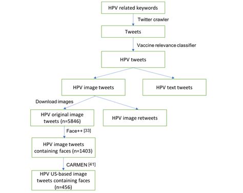 The Flowchart Of Our Human Papillomavirus Hpv Image Tweet Data Download Scientific Diagram