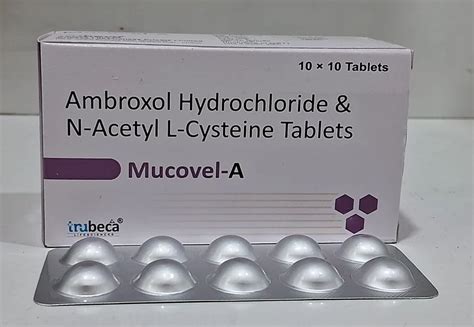 Ambroxol Hydrochloride And N Acetyl L Cysteine Tablets For Commercial Packaging Size 10 10 At