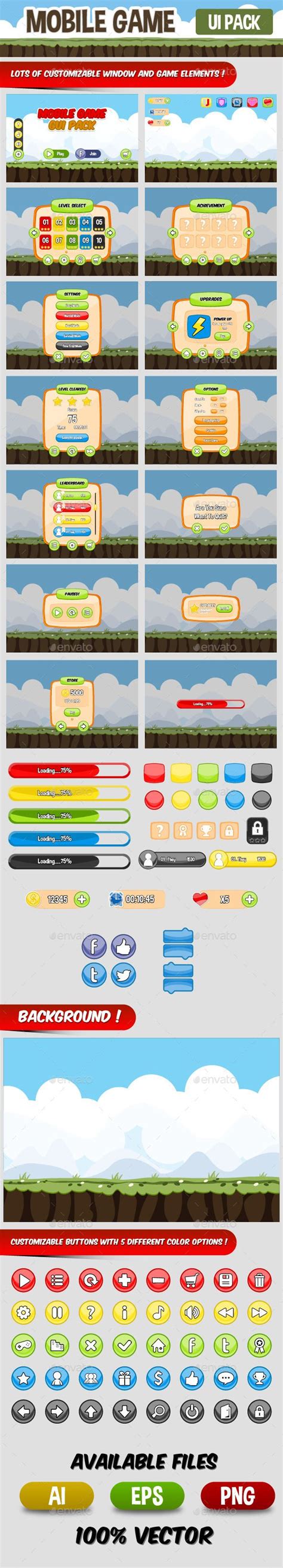 mobile game ui kit