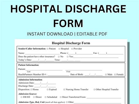 Hospital Discharge Form Doctors Note Pdf Template Medical Admin Offices