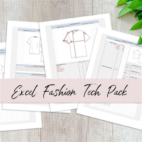 Excel Tech Pack Template Etsy