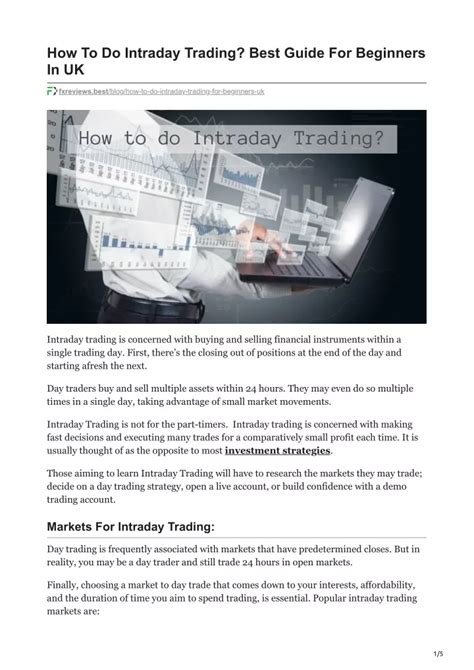 PPT Fxreviews Best How To Do Intraday Trading Best Guide For Beginners In UK PowerPoint