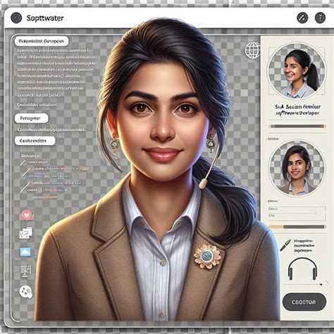 Modern Female Developer Avatar Confident Tech Themed Image Ai Art