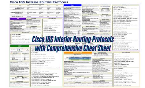 Ios Interior Routing Protocols Cheat Sheet Connect 4 Techs