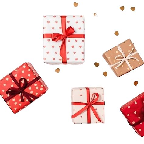 Christmas Preparations Concept With Wrapping Paper T Boxes On Red