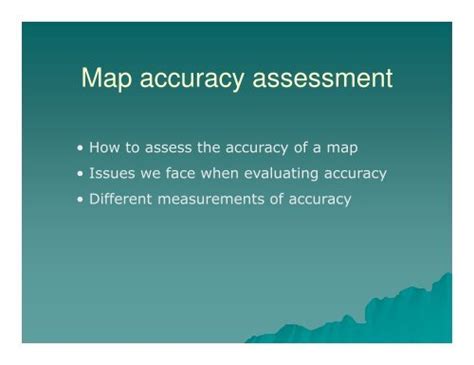 Map Accuracy Assessment