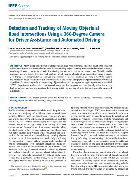 detection and tracking of moving objects at road intersections using a