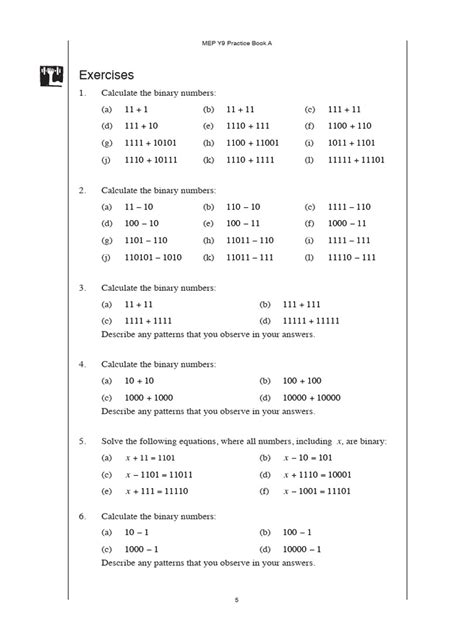 Adding And Subtracting Binary Numbers Questions Pdf Decimal