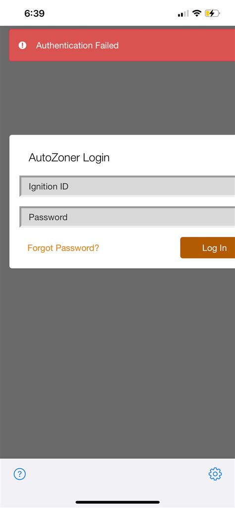Authentication Failed Rautozone2