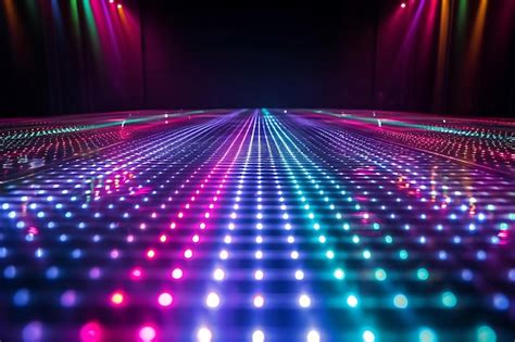 Premium Photo Dazzling Glow Of A Light Up Dance Floor