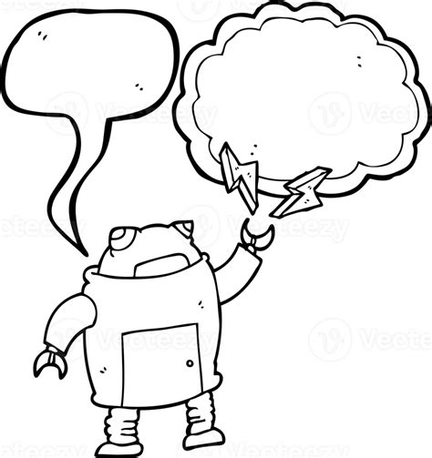 Speech Bubble Cartoon Robot 36449847 Png