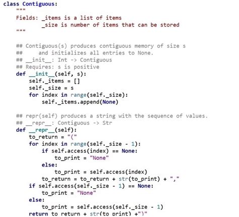 answered 10 marks using the given contiguous class impl