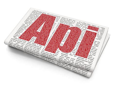 Software Concept Api On Newspaper Background Database Red Java