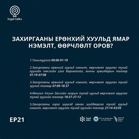 Legaltalks №21 Т Мөнх Эрдэнэ Захиргааны ерөнхий хуульд ямар нэмэлт