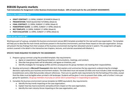 Task Instructions Task Bsb106 Dynamic Markets Task Instructions For
