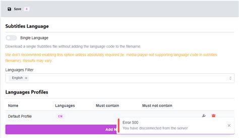 Error 500 You Have Disconnected From The Server When Trying To Save