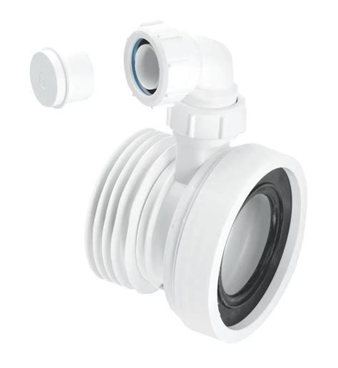 McAlpine Rigid Straight Toilet Connector White Mm Screwfix