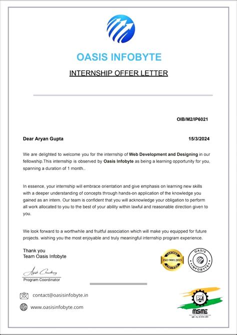 aryan gupta on linkedin connections oasisinfobyte webdevelopement