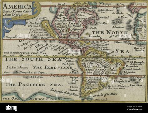 Map Of America Issued In 1646 By William Humble Printed In London By