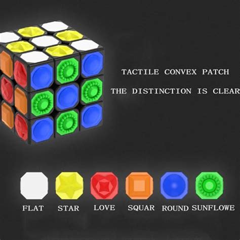 Speed Cube For Blind 3d Embossed Relief Effect Braille Magic Cube Iq