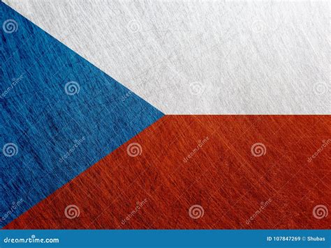 Czech Republic Flag Vintage National Flag Stock Illustration