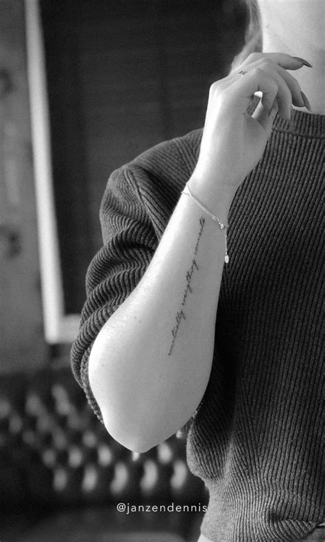 Fine Script Tattoo On Forearm For Woman Places For Writing Tattoos