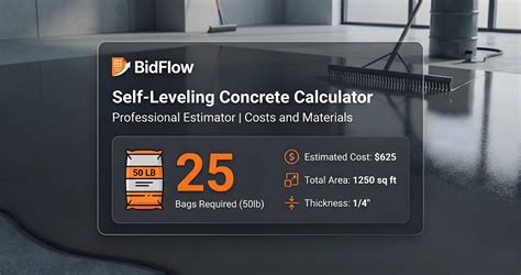 Self Leveling Concrete Calculator