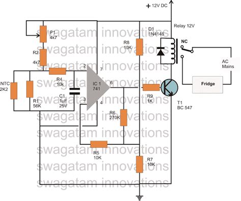 Accurate Refrigerator Thermostat Circuits Electronic Solid State Homemade Circuit Projects