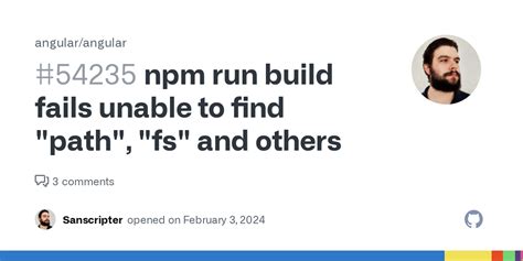 Npm Run Build Fails Unable To Find Path Fs And Others Issue