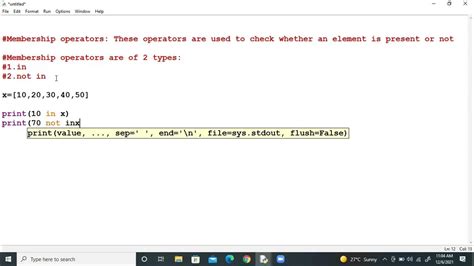 Python Class 10 Operators 3 Full Video Youtube