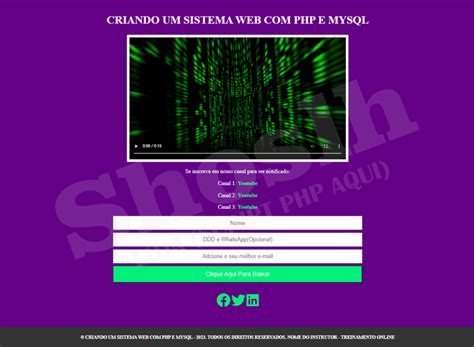 página de vendas com formulário de download de brindes feito em html