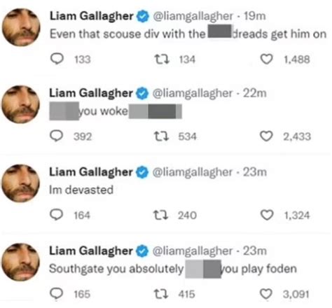 Liam Is Gay Liam Gallagher Embarrassing World Cup Rai