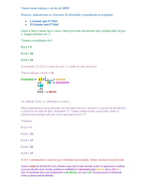 Algoritmo Da Divisão Pdf