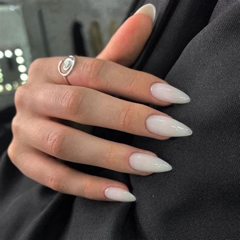 White Matte Stiletto Nails The Powders Marshmallow White Professional