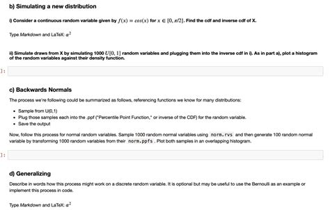 Solved B Simulating A New Distribution I Consider A Continuous