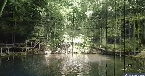 Colorized Black And White Cenote At Ek Balam Colorized Via Demos
