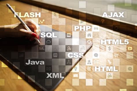 Web Development Programming Internet And Technology Concept Stock