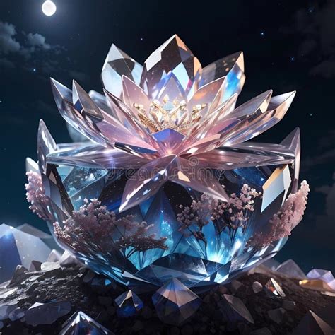 Flower Shaped Crystal Crystal Blossom Floral Crystal Formation Stock