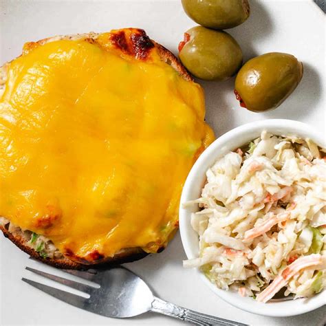 Tuna Melt On A Scooped Out Bagel