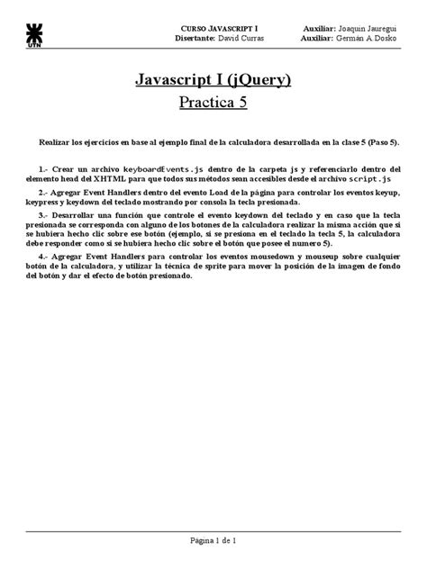 Javascript Practica 5 Pdf