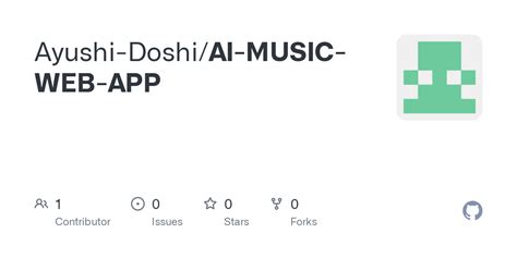 Github Ayushi Doshiai Music Web App