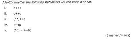 Solved Given The Following Declaration Int B Int A Chegg Com