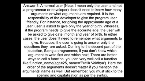 As A Normal User How Would I Know How Many Arguments And What Arguments